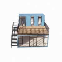 China Prefab Shipping Container Bar Pop Up Coffee Shop Restaurant Mobile Container Bar with Galvanized Steel Bending Steel Frame 180g for sale