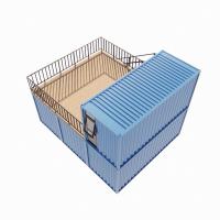 China Prefab Shipping Container Bar Pop Up Coffee Shop Restaurant Mobile Container Bar with Galvanized Steel Bending Steel Frame 180g for sale