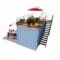 China Mini 20 Foot Pop-Up Store with Modern Design and Sturdy Galvanized Steel Square Tubes Two Story Container Bar Stall for sale
