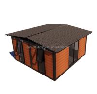 China Removable Sandwich Panels Flat Pack Prefabricated Garden House for Easy Assembly and Transport in 20ft or 40ft Container for sale