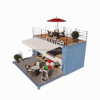 China Mini 20 Foot Pop-Up Store with Modern Design and Sturdy Galvanized Steel Square Tubes Two Story Container Bar Stall for sale