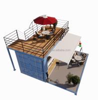 China Mini 20 Foot Pop-Up Store with Modern Design and Sturdy Galvanized Steel Square Tubes Two Story Container Bar Stall for sale