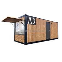 China 20ft Custom Flat Packaging Wooden Container Prefab House for Garden Office Hotel Container Houses for sale