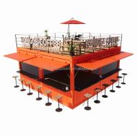 China Shop Mini 20ft Pop-up Store Container Bar Stall with Sturdy Modular Design and Wall 50/75/100mm Wave Sandwich Panel for sale