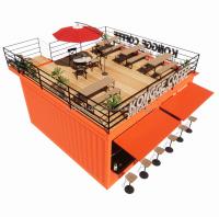 China Shop Mini 20ft Pop-up Store Container Bar Stall with Sturdy Modular Design and Wall 50/75/100mm Wave Sandwich Panel for sale