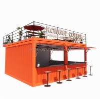 China Shop Mini 20ft Pop-up Store Container Bar Stall with Sturdy Modular Design and Wall 50/75/100mm Wave Sandwich Panel for sale