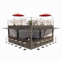 China Prefabricated Pop up Container Restaurant Shop Street Food Kiosk with Galvanized Steel Square Tubes Design for sale