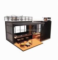 China Aluminum Alloy Windows Prefabricated Shipping Mobile Coffee Shop Container Bar Shops for Customizable Layout for sale