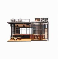 China Aluminum Alloy Windows Prefabricated Shipping Mobile Coffee Shop Container Bar Shops for Customizable Layout for sale