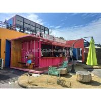 China 20ft Flat Mobile Container Shop Store Coffee Retail Stall featuring 50mm Wave Sandwich Panel Wall for in Hotel for sale