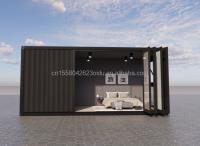 China Easy Installation 20ft Prefab Shipping Container Home Houses with Bathroom and Wall 50/75/100mm Wave Sandwich Panel for sale