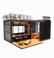 China Aluminum Alloy Windows Prefabricated Shipping Mobile Coffee Shop Container Bar Shops for Customizable Layout for sale