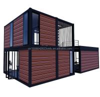 China Galvanized Steel Square Tubes 40ft 20ft Deluxe Bedroom Large Glass Studio Movable House for Living in Customized Design for sale