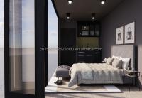 China Easy Installation 20ft Prefab Shipping Container Home Houses with Bathroom and Wall 50/75/100mm Wave Sandwich Panel for sale