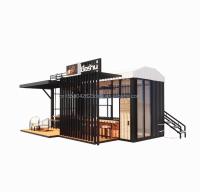 China Aluminum Alloy Windows Prefabricated Shipping Mobile Coffee Shop Container Bar Shops for Customizable Layout for sale
