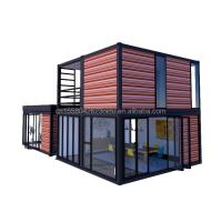 China Galvanized Steel Square Tubes 40ft 20ft Deluxe Bedroom Large Glass Studio Movable House for Living in Customized Design for sale
