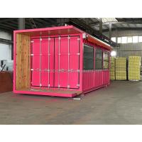 China 20ft Flat Mobile Container Shop Store Coffee Retail Stall featuring 50mm Wave Sandwich Panel Wall for in Hotel for sale