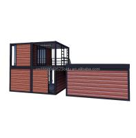 China Galvanized Steel Square Tubes 40ft 20ft Deluxe Bedroom Large Glass Studio Movable House for Living in Customized Design for sale