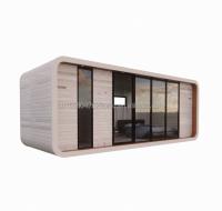 China Family Living Wooden Floor 20ft Seashore Holiday Special Shaped House with Customized Color and Fast Installation for sale