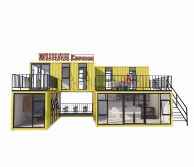 China 50/75/100mm Wave Sandwich Panel Container for Custom Hotel Made Bar Cafe Restaurant Store Shipping Container Coffee Shop for sale