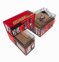 China 50/75/100mm Wave Sandwich Panel Container for Custom Hotel Made Bar Cafe Restaurant Store Shipping Container Coffee Shop for sale
