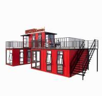China 50/75/100mm Wave Sandwich Panel Container for Custom Hotel Made Bar Cafe Restaurant Store Shipping Container Coffee Shop for sale