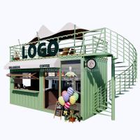 China Galvanized Steel Bending 20ft Prefabricated Container for Customized Color Restaurant Cafe Coffee Shop Bar for sale