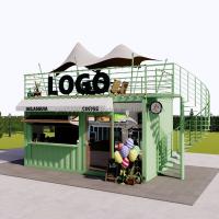 China Galvanized Steel Bending 20ft Prefabricated Container for Customized Color Restaurant Cafe Coffee Shop Bar for sale