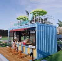 China Hotel Modern Design 20ft or 40ft Prefabricated Container Coffee Shop and Bar for Hotel for sale