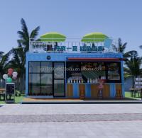China Hotel Modern Design 20ft or 40ft Prefabricated Container Coffee Shop and Bar for Hotel for sale
