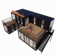 China 20ft or 40ft Container Houses Custom Made Bar Cafe Hotel Restaurant Store Shipping Container Coffee Shop Container Shop Kiosk for sale