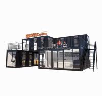 China 20ft or 40ft Container Houses Custom Made Bar Cafe Hotel Restaurant Store Shipping Container Coffee Shop Container Shop Kiosk for sale