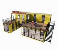 China 20ft or 40ft Container Houses Custom Made Bar Cafe Hotel Restaurant Store Shipping Container Coffee Shop Container Shop Kiosk for sale