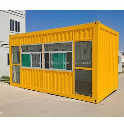 China Convenience Store Kiosk Booth in Flat Pack Container for Fast-food Restaurant and Coffee Shop Log Design for sale