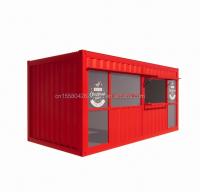 China Convenience Store Kiosk Booth in Flat Pack Container for Fast-food Restaurant and Coffee Shop Log Design for sale