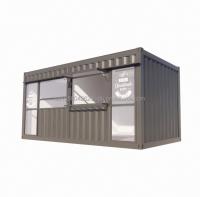 China Convenience Store Kiosk Booth in Flat Pack Container for Fast-food Restaurant and Coffee Shop Log Design for sale