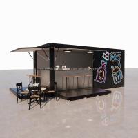 China Container House Restaurant Shop Street Food Kiosk 20ft Mini Pop Up Shop Container with Aluminum Alloy Windows for sale