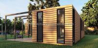 China Customized Color Eco-Friendly Living Solution Prefab Steel Houses Combined with 20ft or 40ft Options and Container Houses for sale
