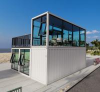 China Galvanized Steel Bending Frame Movable Shipping Container Shops Bar Container Mobile Coffee Shop Contains House Prefab for sale