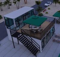 China Galvanized Steel Bending Frame Movable Shipping Container Shops Bar Container Mobile Coffee Shop Contains House Prefab for sale