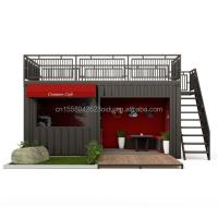China Luxury Shipping Container Bar 20FT Container Coffee Shop and Restaurant with Galvanized Steel Bending 180g for sale