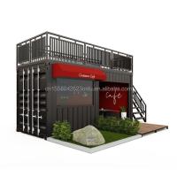 China Luxury Shipping Container Bar 20FT Container Coffee Shop and Restaurant with Galvanized Steel Bending 180g for sale