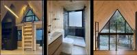 China Hotel Resort Prefab Container House with One Bed Bathroom Kitchen and Sandwich Panel Door in Modern Triangular Shape for sale