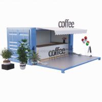 China Bathroom Container Houses 20ft Foldable Luxury Prefabricated Portable Shipping Container Prefab Coffee Shop for sale