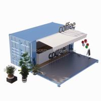 China Bathroom Container Houses 20ft Foldable Luxury Prefabricated Portable Shipping Container Prefab Coffee Shop for sale