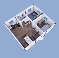 China Container Houses Affordable Steel Structure Prefab Homes with 50/75/100mm Wave Sandwich Panel Walls for sale