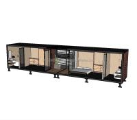 China Affordable Aluminum Alloy Windows Steel Structure Prefab Foldable Villa Container House with Galvanized Steel Square Tubes for sale