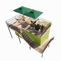 China Bathroom 20ft Portable Kiosk Modified Prefab Modular Coffee Shop Shipping Container Bar Tiny House in Modern Design Style for sale