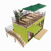 China Bathroom 20ft Portable Kiosk Modified Prefab Modular Coffee Shop Shipping Container Bar Tiny House in Modern Design Style for sale