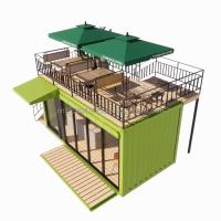 China Bathroom 20ft Portable Kiosk Modified Prefab Modular Coffee Shop Shipping Container Bar Tiny House in Modern Design Style for sale